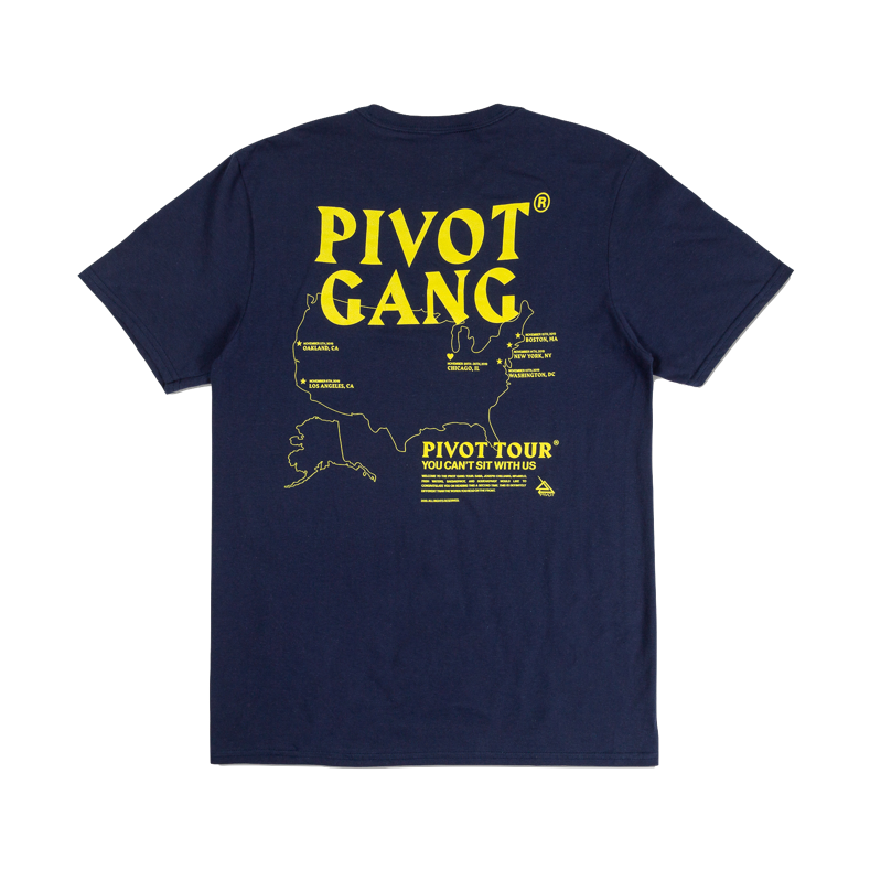 TOUR TEE - NAVY – PIVOT GANG MERCH